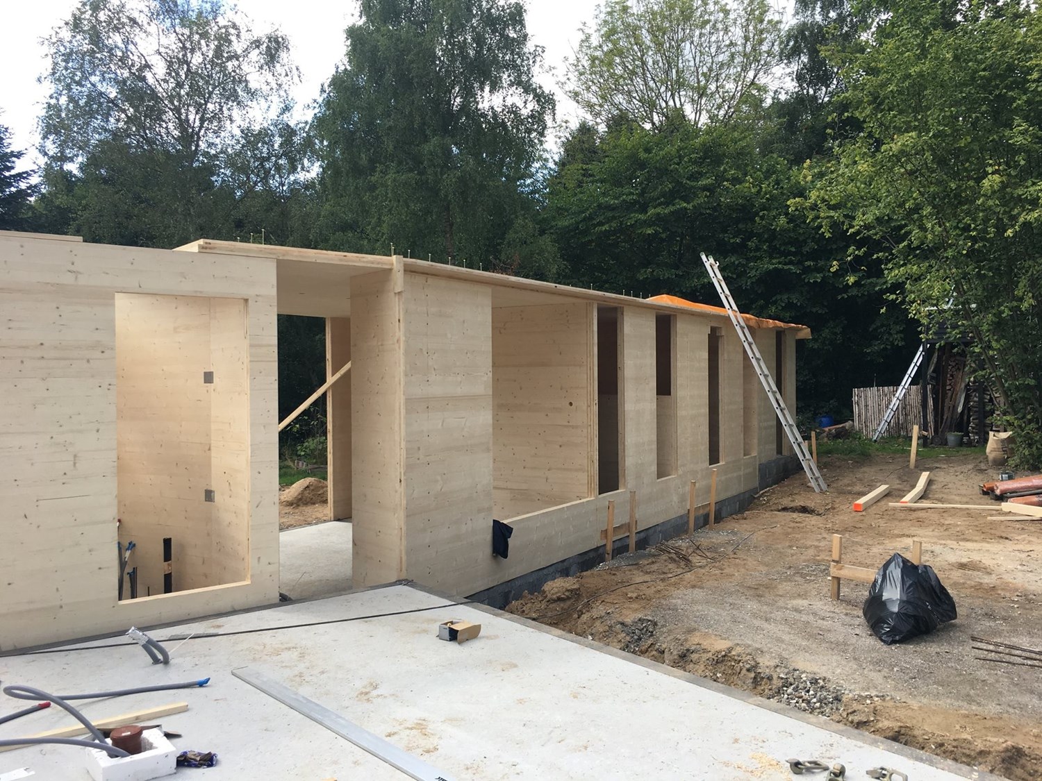 Opførelse af ny bolig med CLT elementer - Odense NV | Lebæk A/S - Lebæk A/S